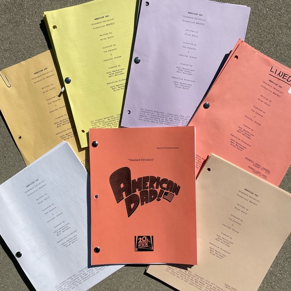 Other | American Dad Full Set 216 Production Used Table Draft Scripts ...